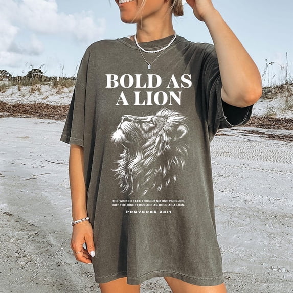 Bold As A Lion Shirt Christian Scripture Shirt T-Shirt - Walmart.com