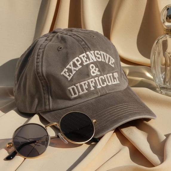 Bold Attitude Embroidered Washed Cotton Baseball Cap, Expensive And ...