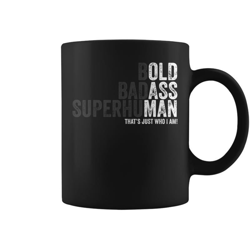 Bold Badass Superhuman Old Man Dad Grandpa Fathers Day Coffee Mugs ...