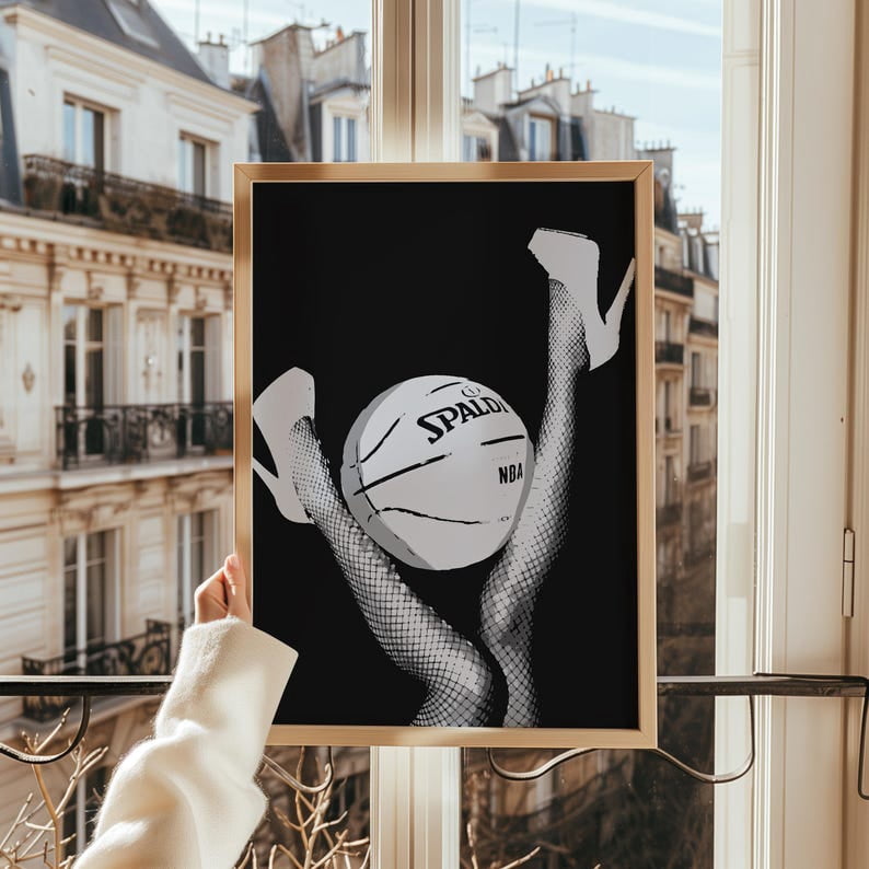 Bold Basketball Wall Art with Fashion Fusion and Unique Design for ...