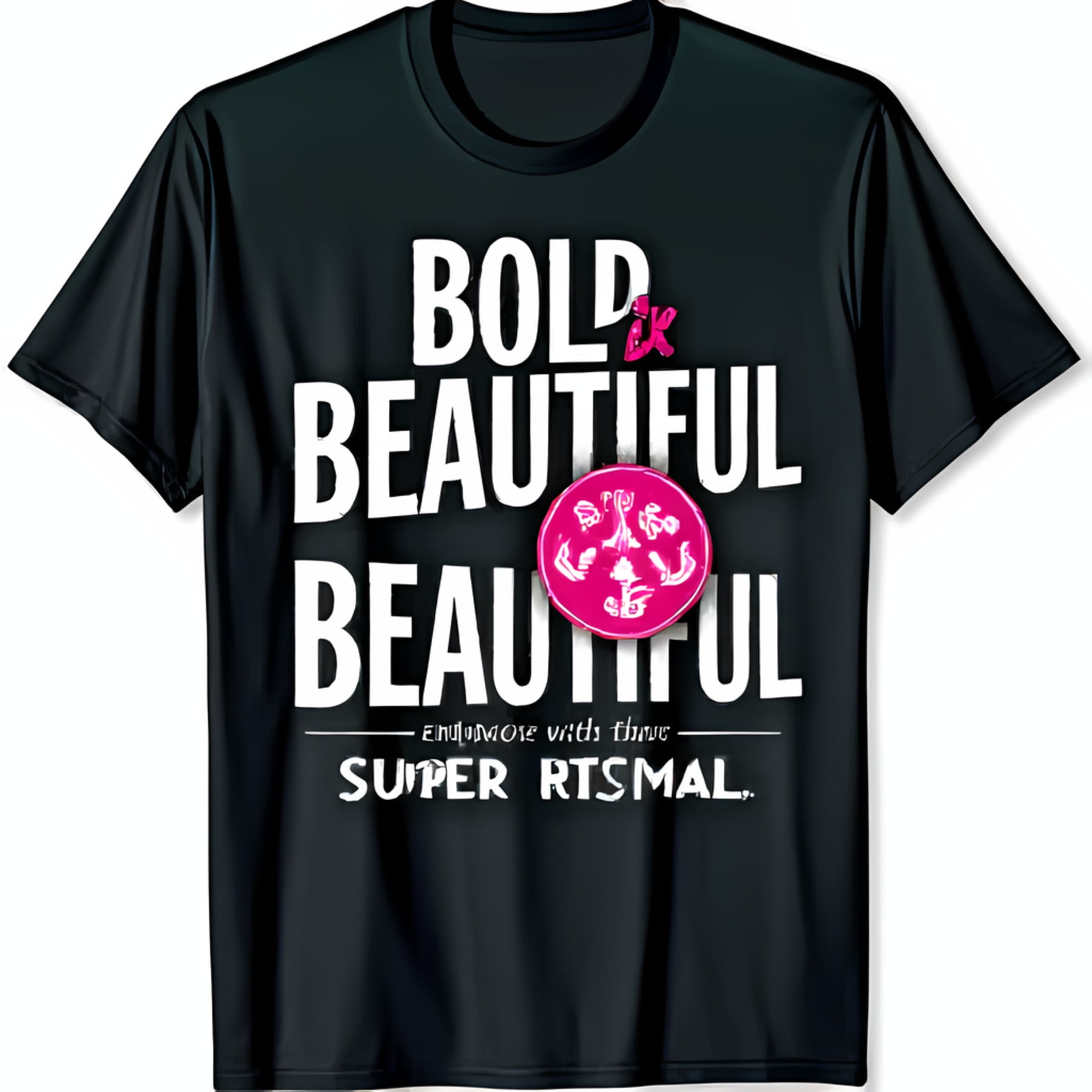 Bold & Beautiful Black T-Shirt with Heart Tree Embrace Your Style ...