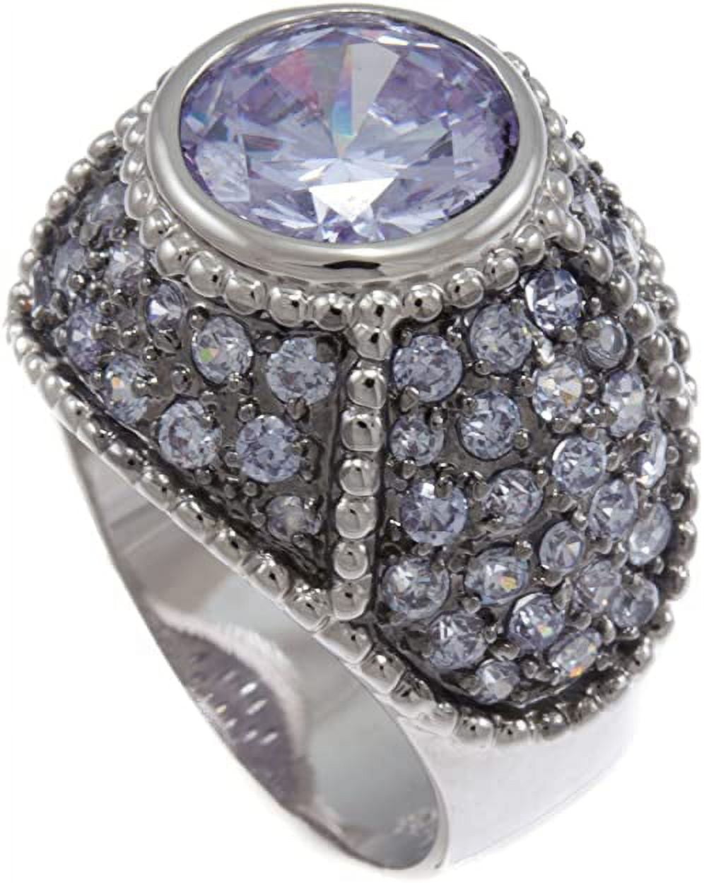 Bold & Beautiful Cocktail Bling Iced CZ Ring RL280 - Walmart.com