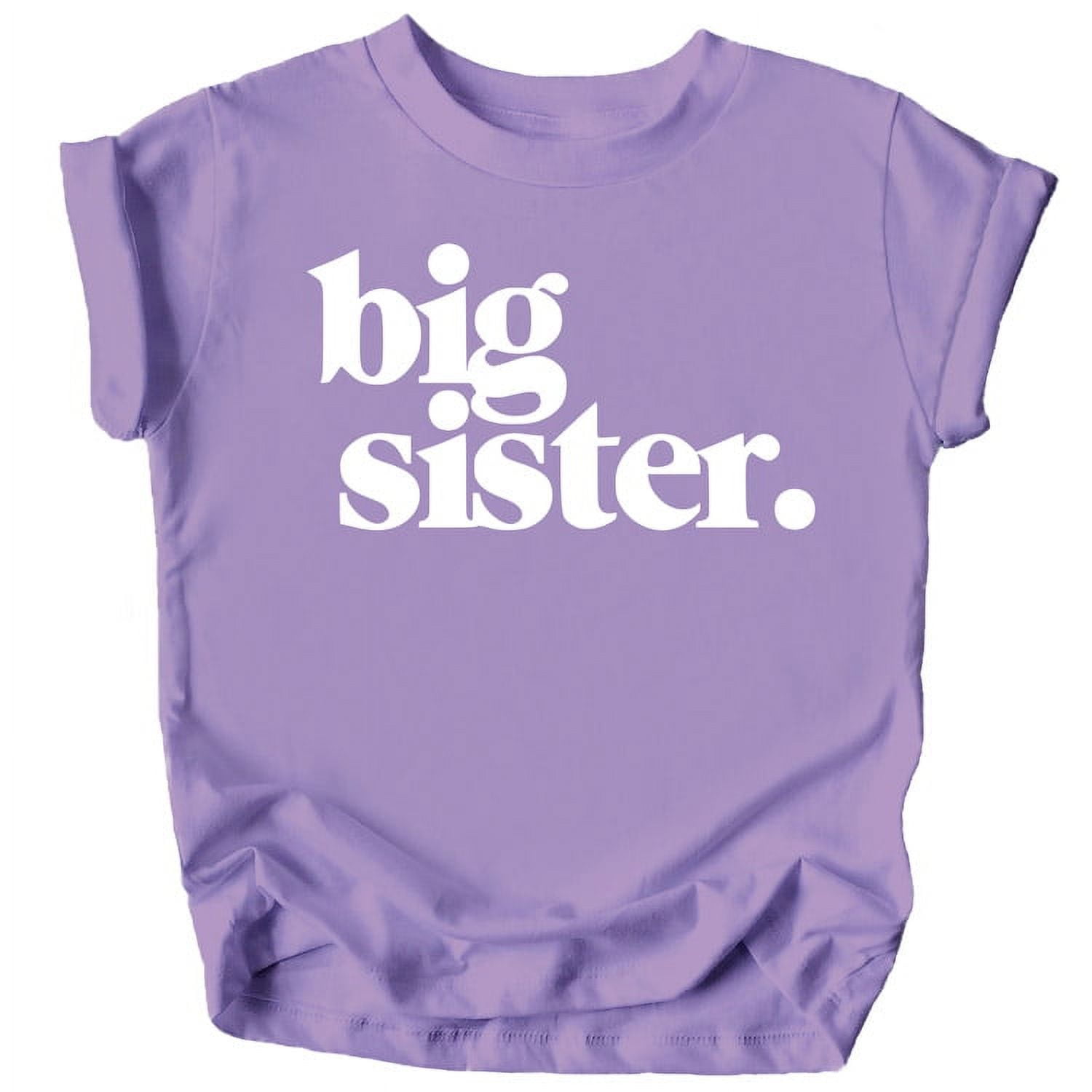 Bold Big Sister Colorful Sibling Reveal Announcement T-Shirt for Baby ...