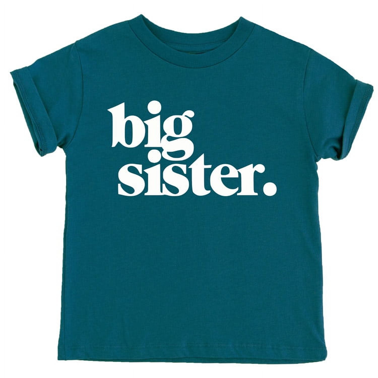 Bold Big Sister Colorful Sibling Reveal Announcement T-Shirt for Baby ...