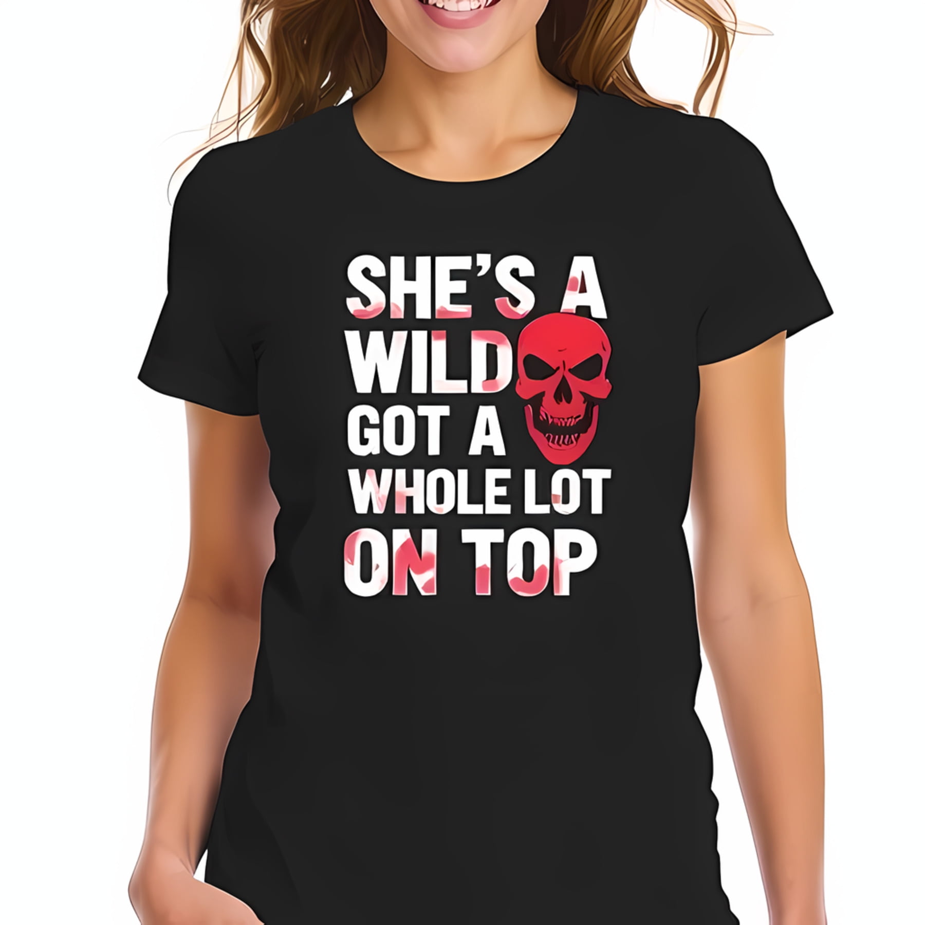 Bold Black Cotton Short Sleeve T-Shirt with Eye-Catching Graphic and ...