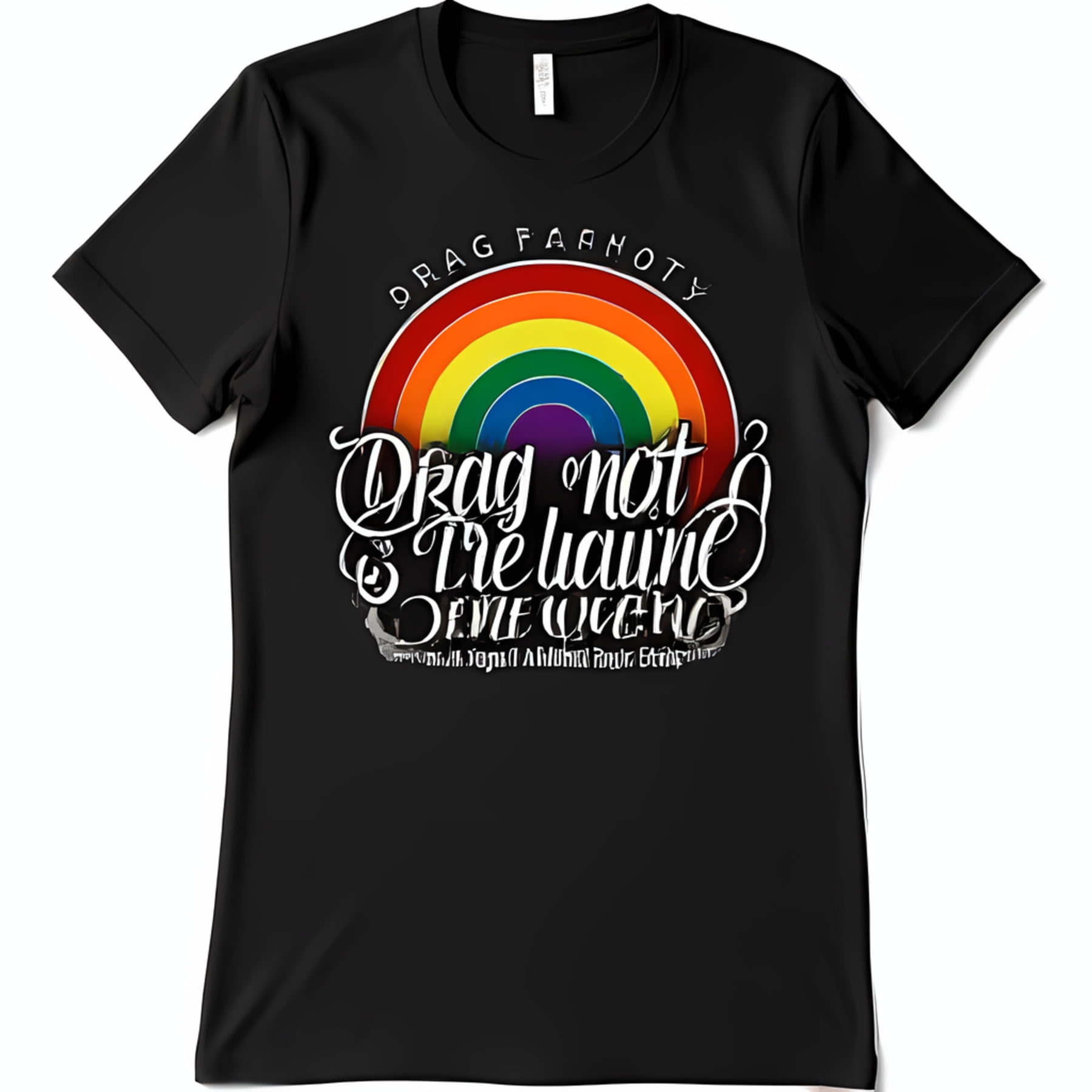 Bold Black T-Shirt with & 'Drag Not & Lie' Graphic Celebrate ...
