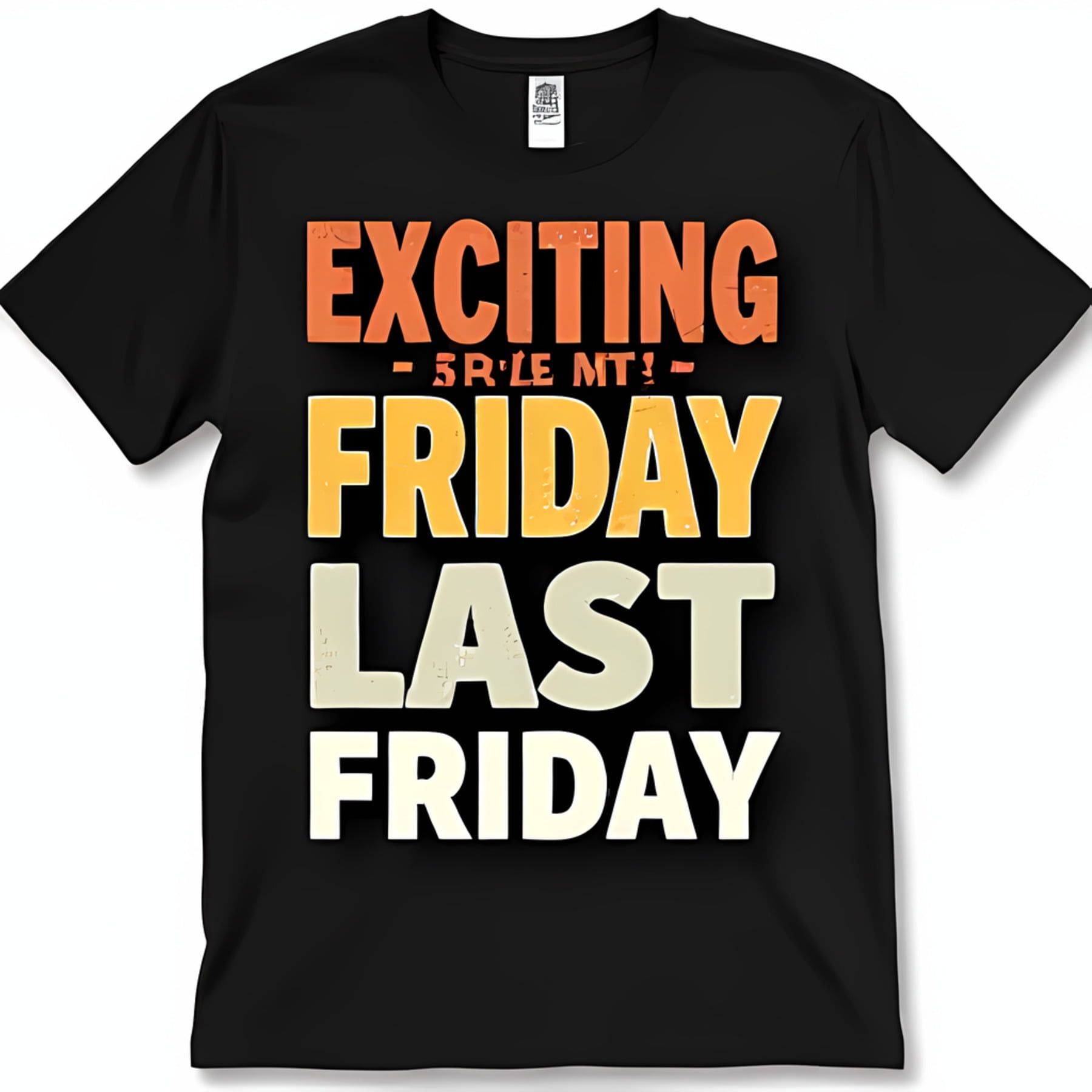 Bold Black T-Shirt with Exciting Sr le Mt Friday Last Friday Graphic ...