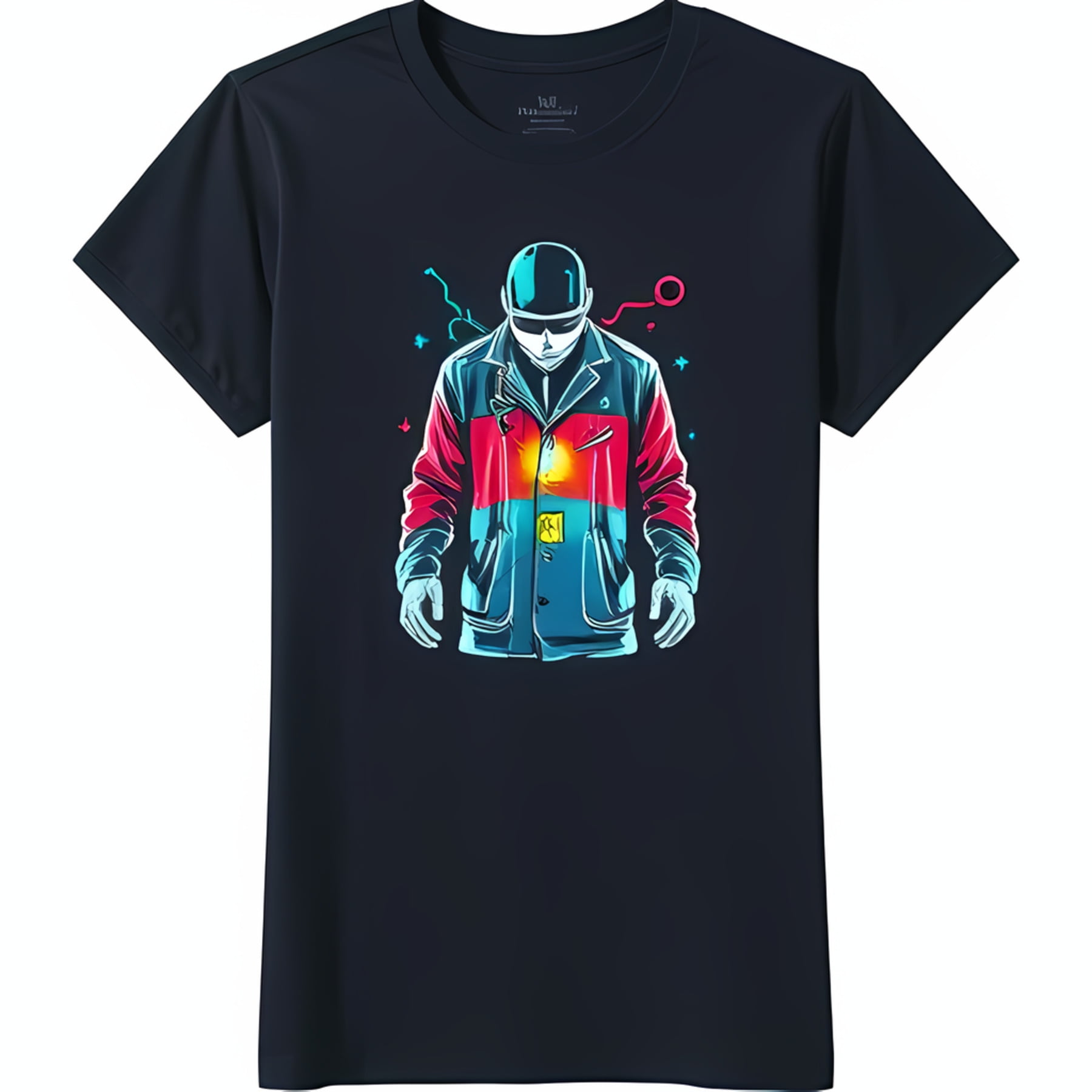 Bold Black T-Shirt with Eye Catching Chest Graphic Stylish & Confident ...