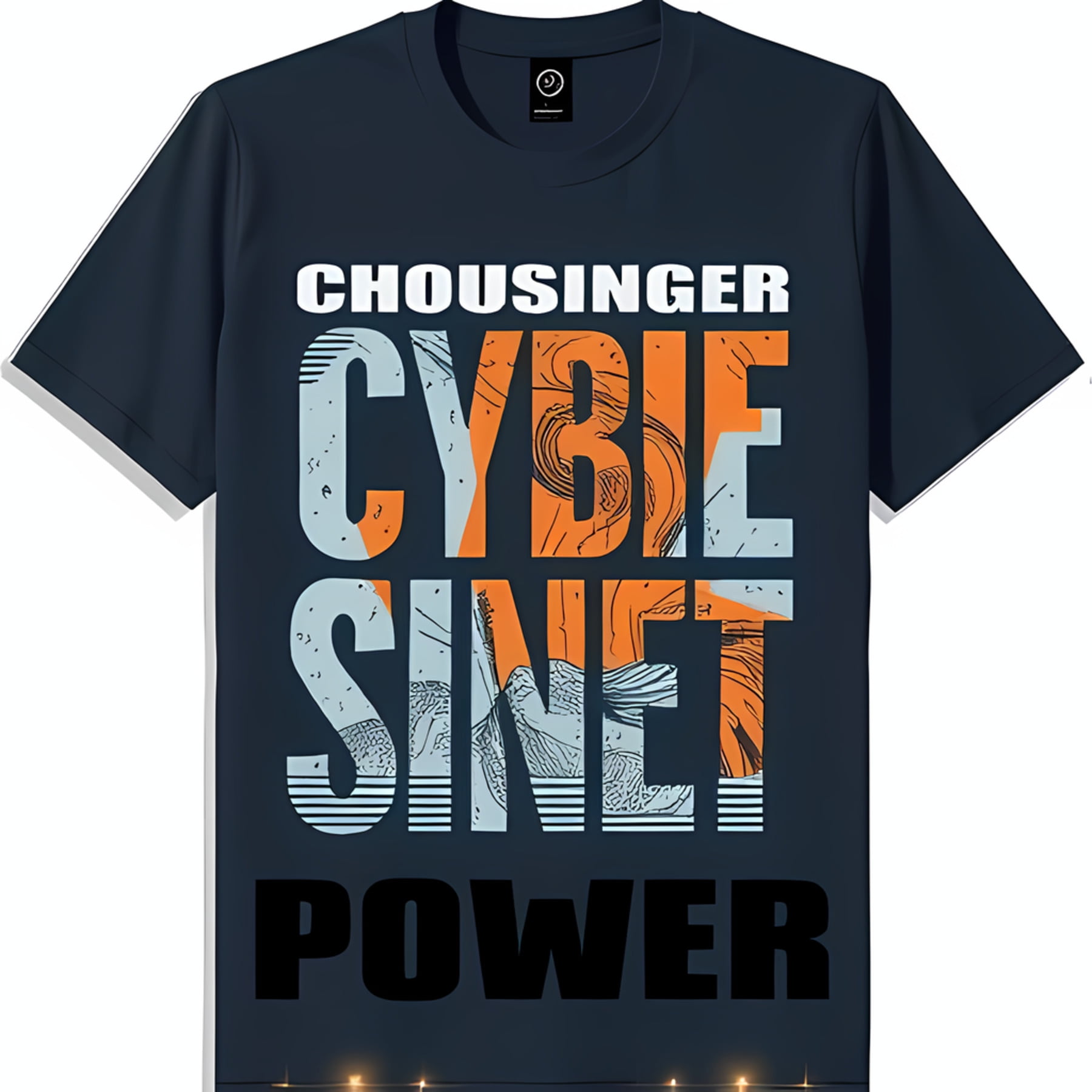Bold Black T-Shirt with Eye Catching 'Chousinger Cybie Sinet Power ...
