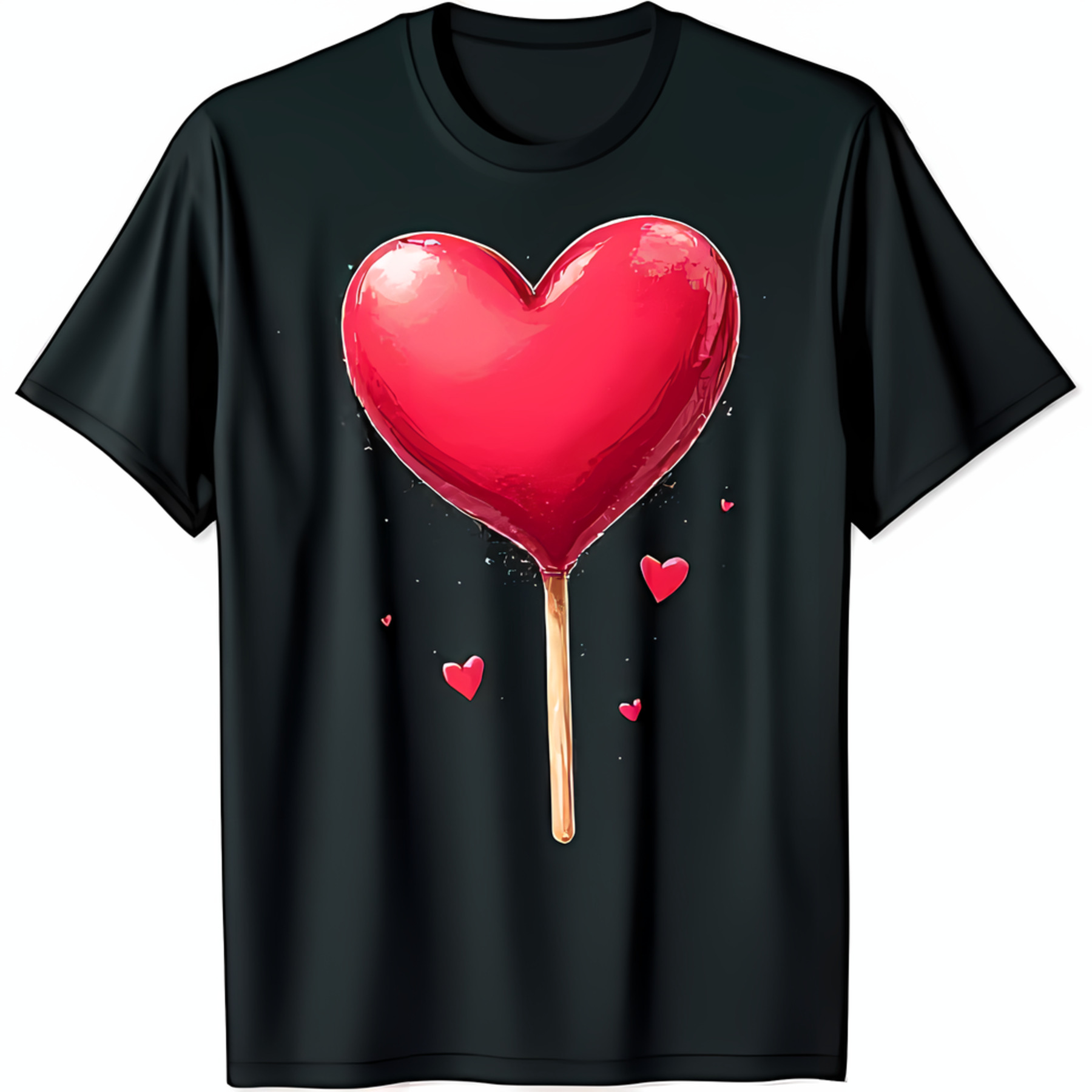 Bold Black T-Shirt with Eye Catching Heart Graphic for Any Occasion ...