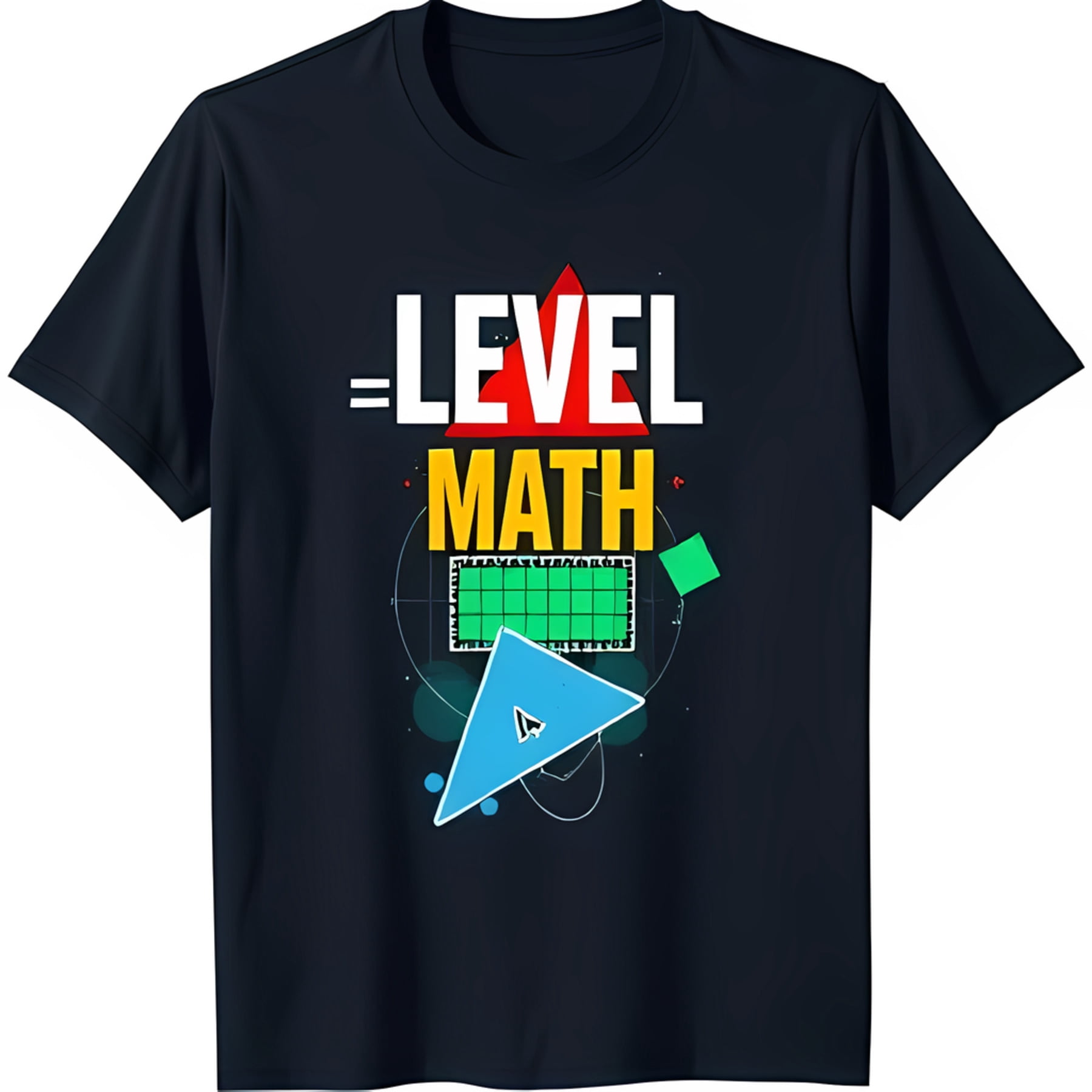 Bold Black T-Shirt with Eye Catching Math & Graphic Design - Walmart.com