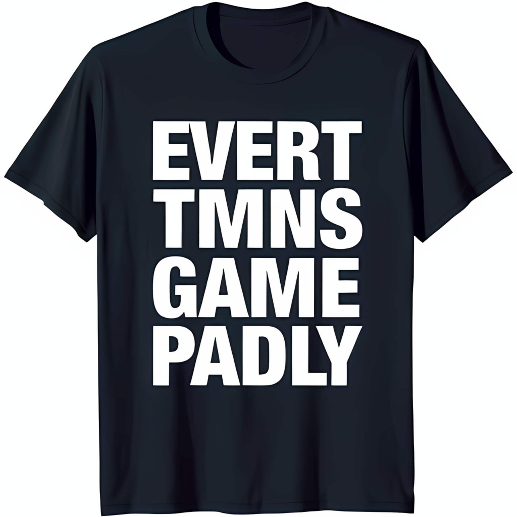 Bold Black T-Shirt with Eye Catching White Graphic Design Evert TMNS ...