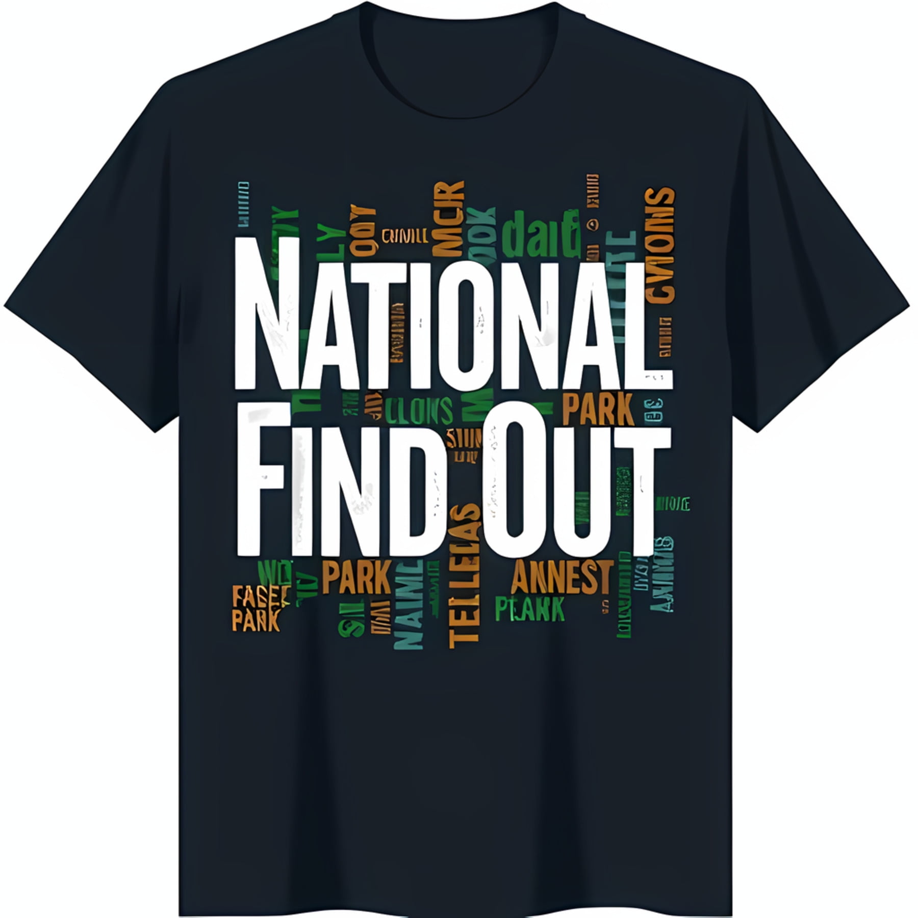 Bold Black T-Shirt with Eye Catching Word Cloud Graphic Design ...