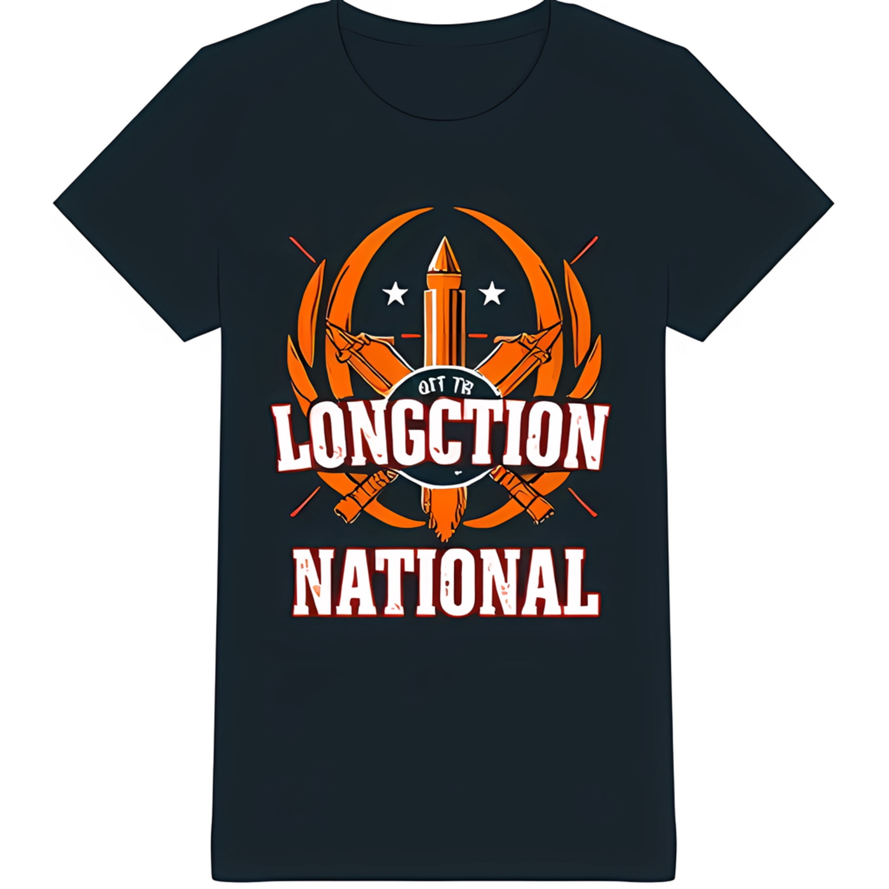 Bold Black T-Shirt with Eye Catching and White Graphic Design - Walmart.com