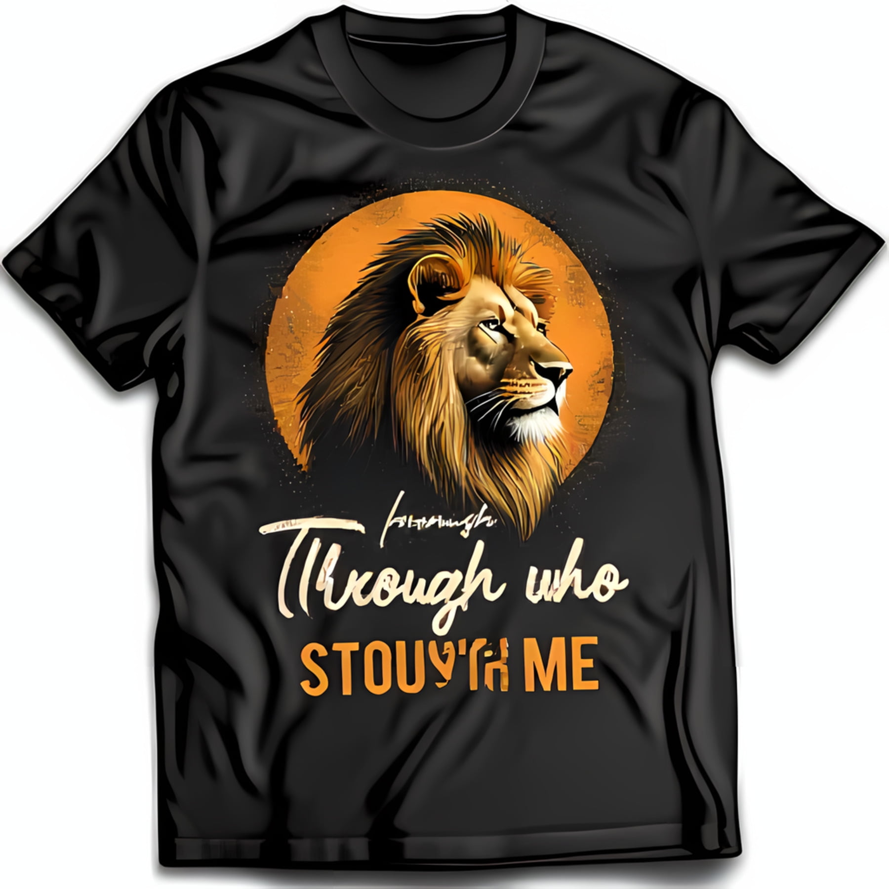 Bold Black T-Shirt with Graphic and Inspiring Text Design - Walmart.com