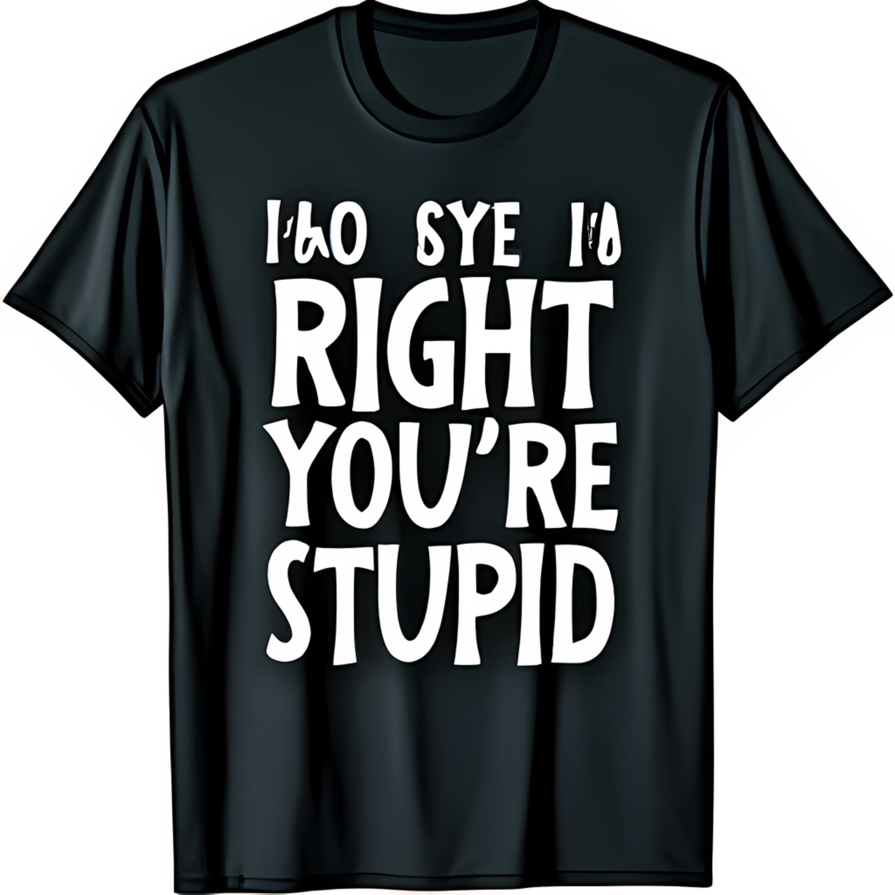 Bold Black T-Shirt with Provocative Stupid Graphic Stand Out - Walmart.com