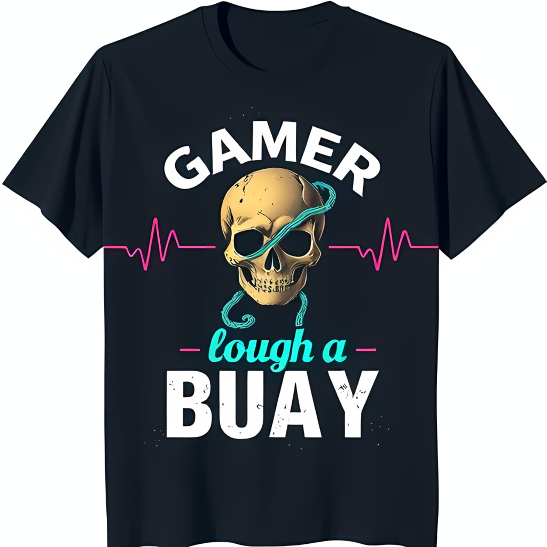 Bold Black T-Shirt with & Snake Graphic 'Gamer lough a Buay' Design ...