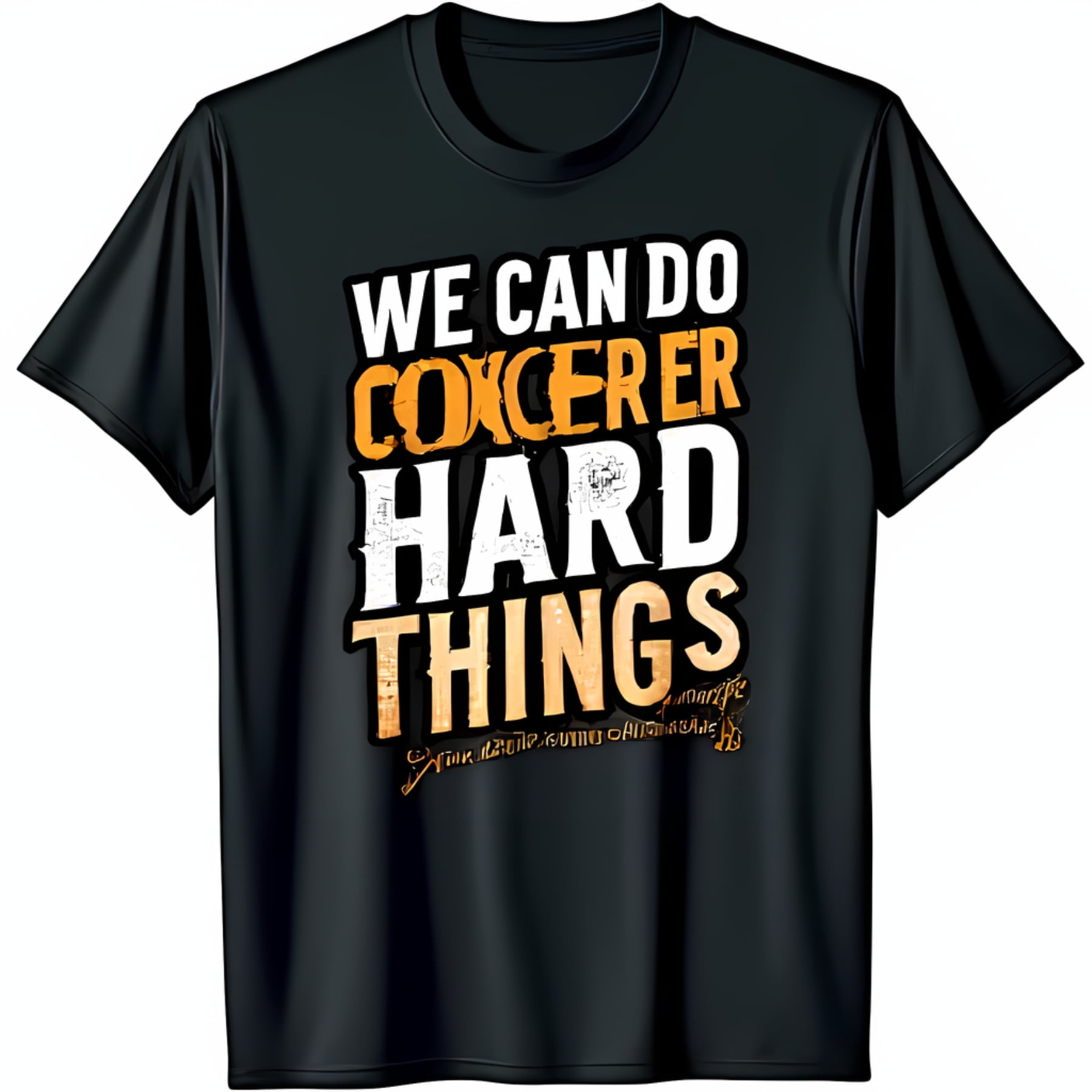 Bold Black T-Shirt with Vintage Graphic WE CAN DO CONQUER THINGS ...