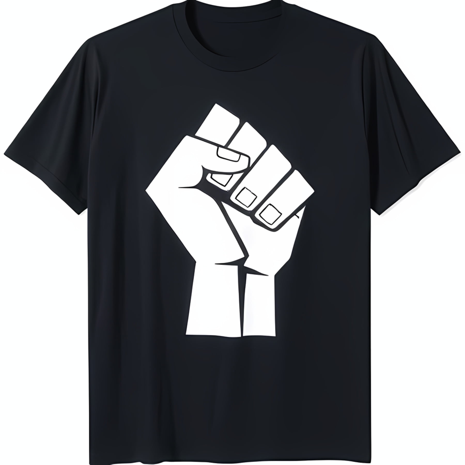 Bold Black T-Shirt with White Graphic Empowering Statement Tee ...