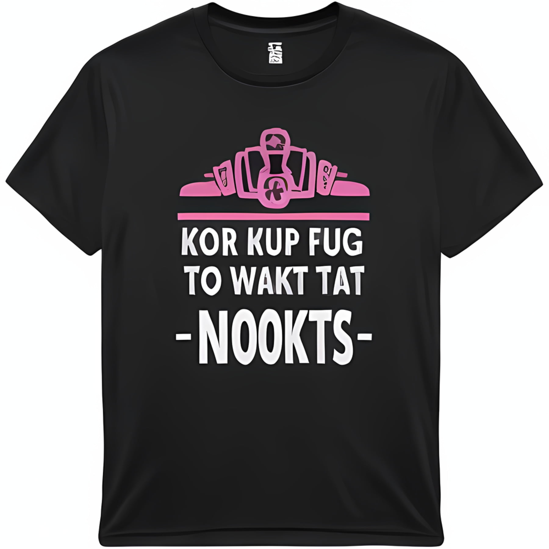 Bold Black T-Shirt with Wrestling Belt Illustration and Unique ...