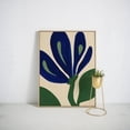Bold Blue Botanical Modern Abstract Floral For Contemporary Home Deco ...