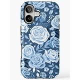 Bold Blue Roses Vintage Botanical Artwork Protective and Compatible ...