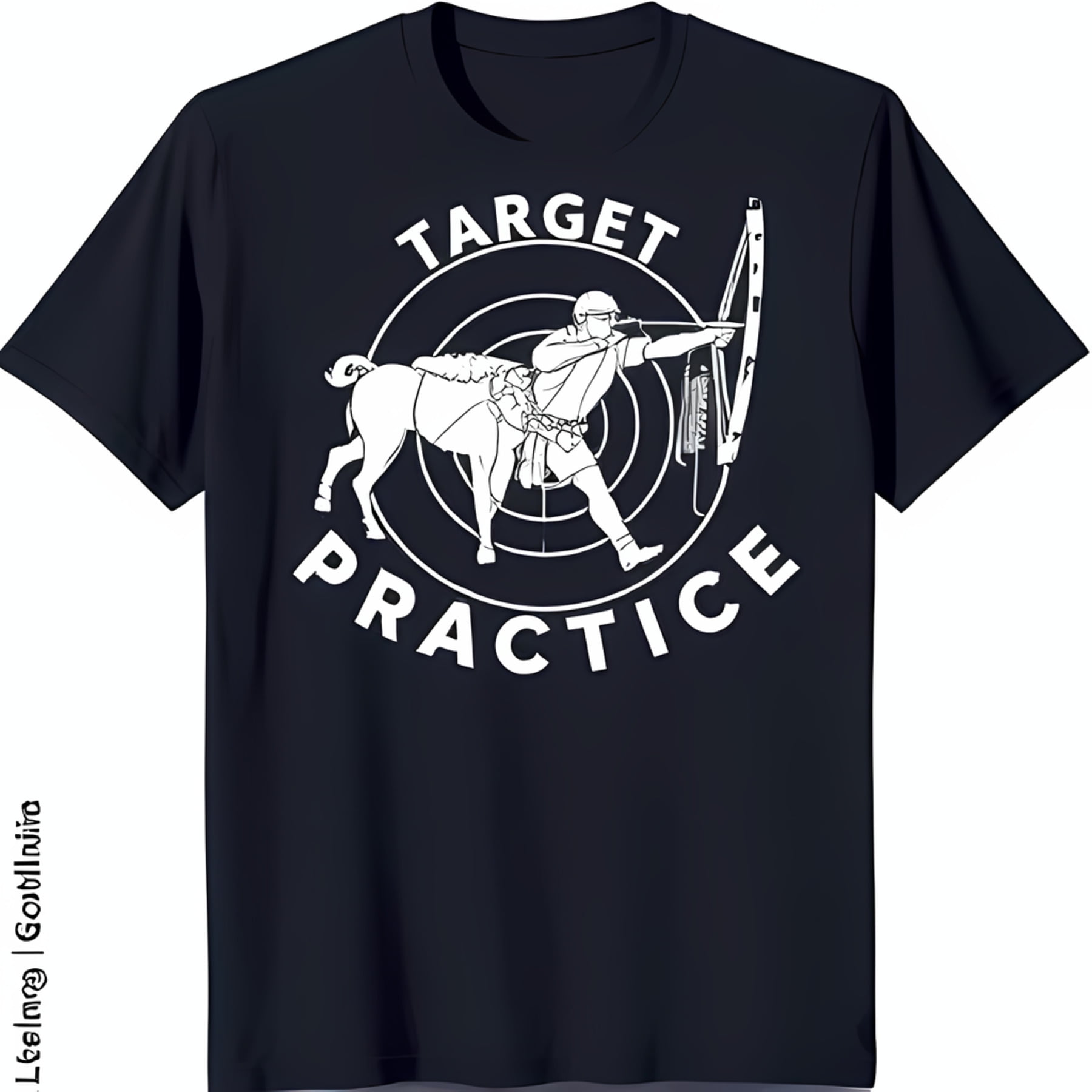 Bold Blue T-Shirt with Centaur Bow and Arrow Design 'Target Practice ...