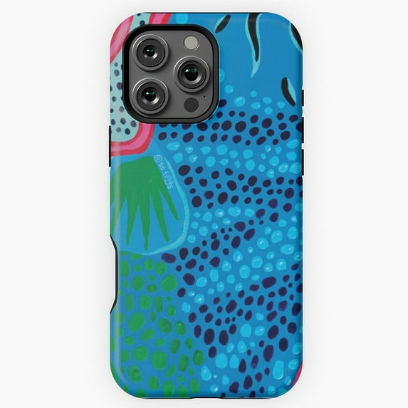 Bold Blue Turbot Ocean Texture Pattern Phone Case Compatible iPhone 17 ...