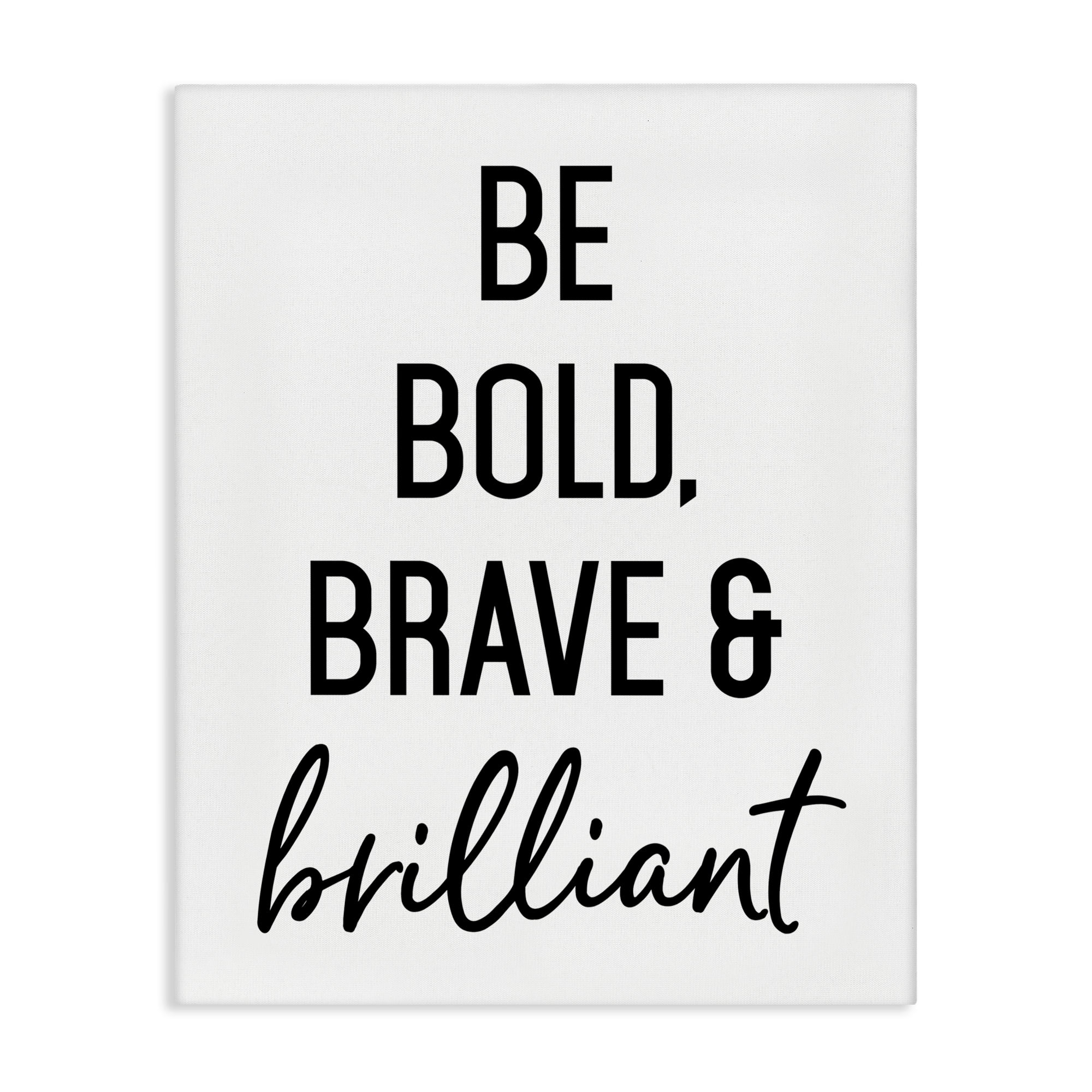 Bold Brave & Brilliant Canvas Wall Art, design by Lettered and Lined ...