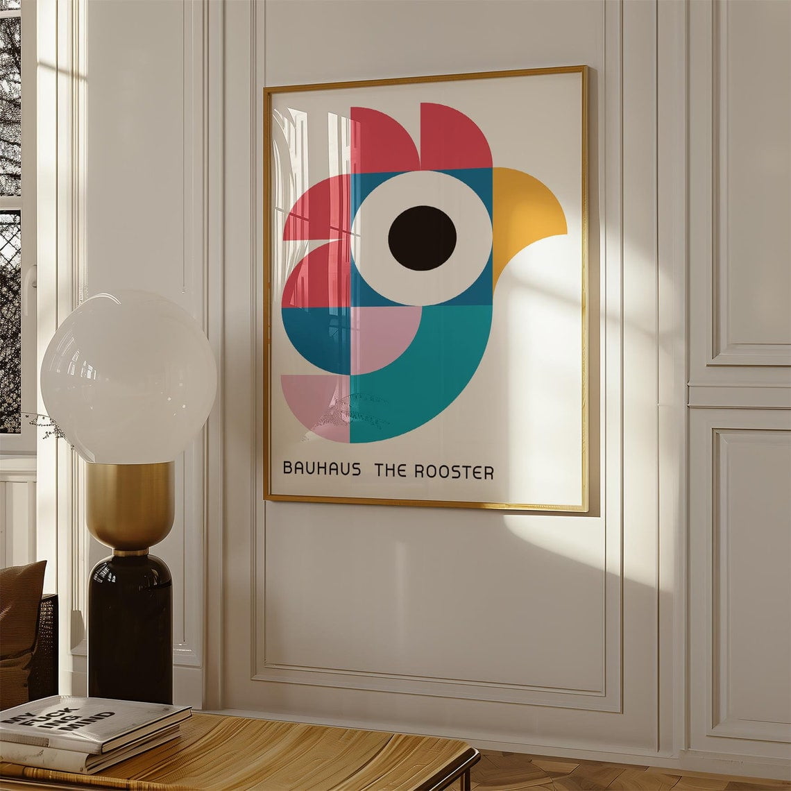 Bold & Bright Rooster Poster Minimalist Colorful Wall Art For Kids ...