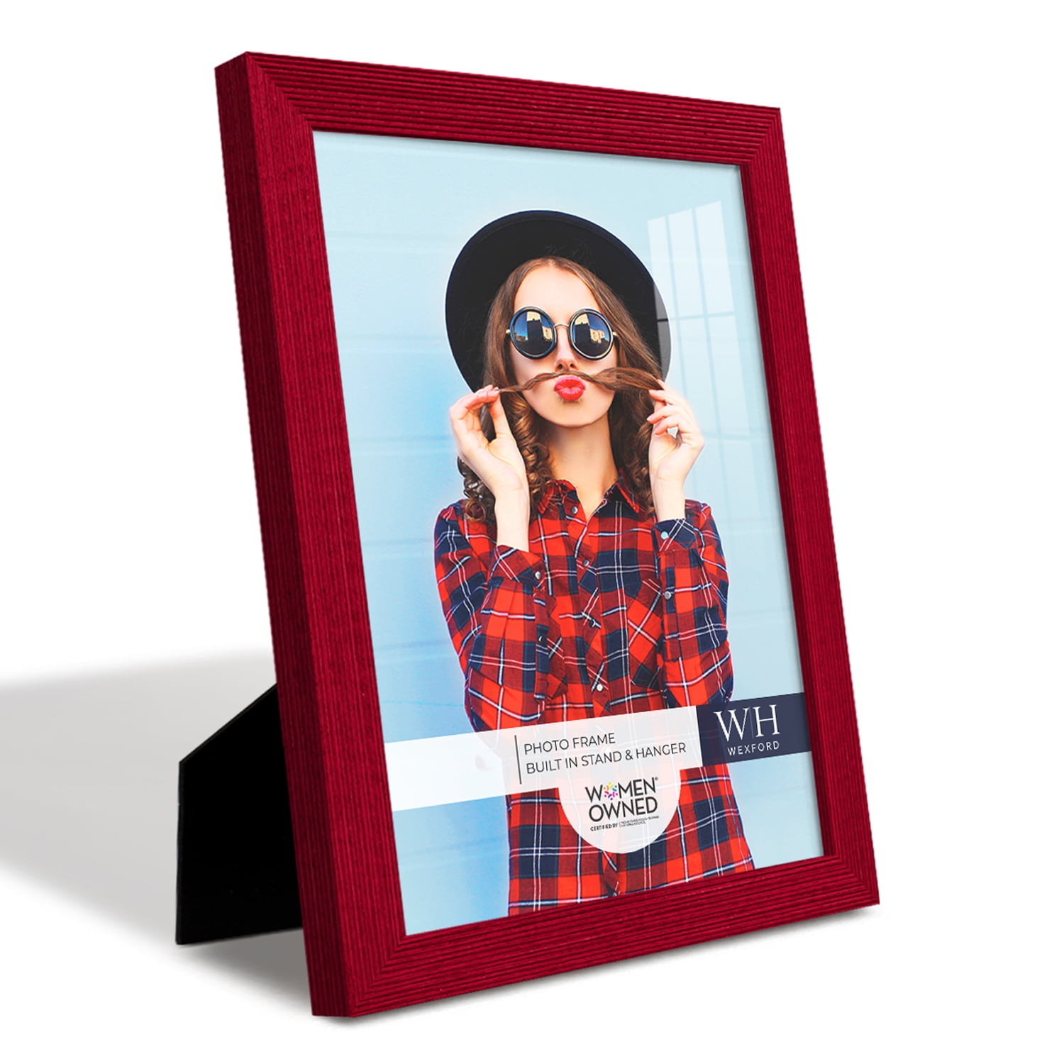 Solid Wood Picture Frame - Bold Burgundy 8 x 10 - Walmart.com