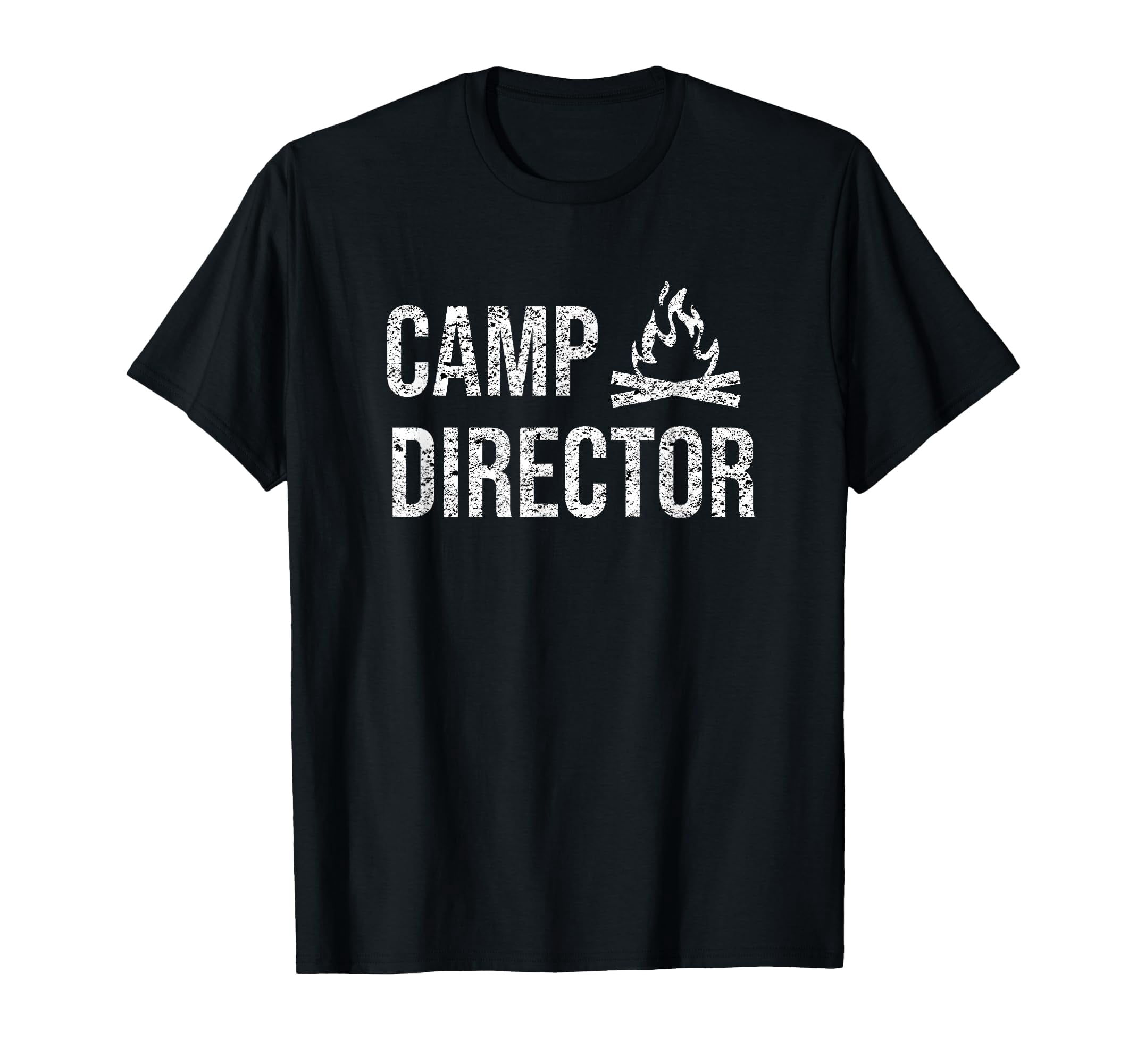 Bold Camp Director T-Shirt with Fire Icon - Perfect Gift for Camping ...
