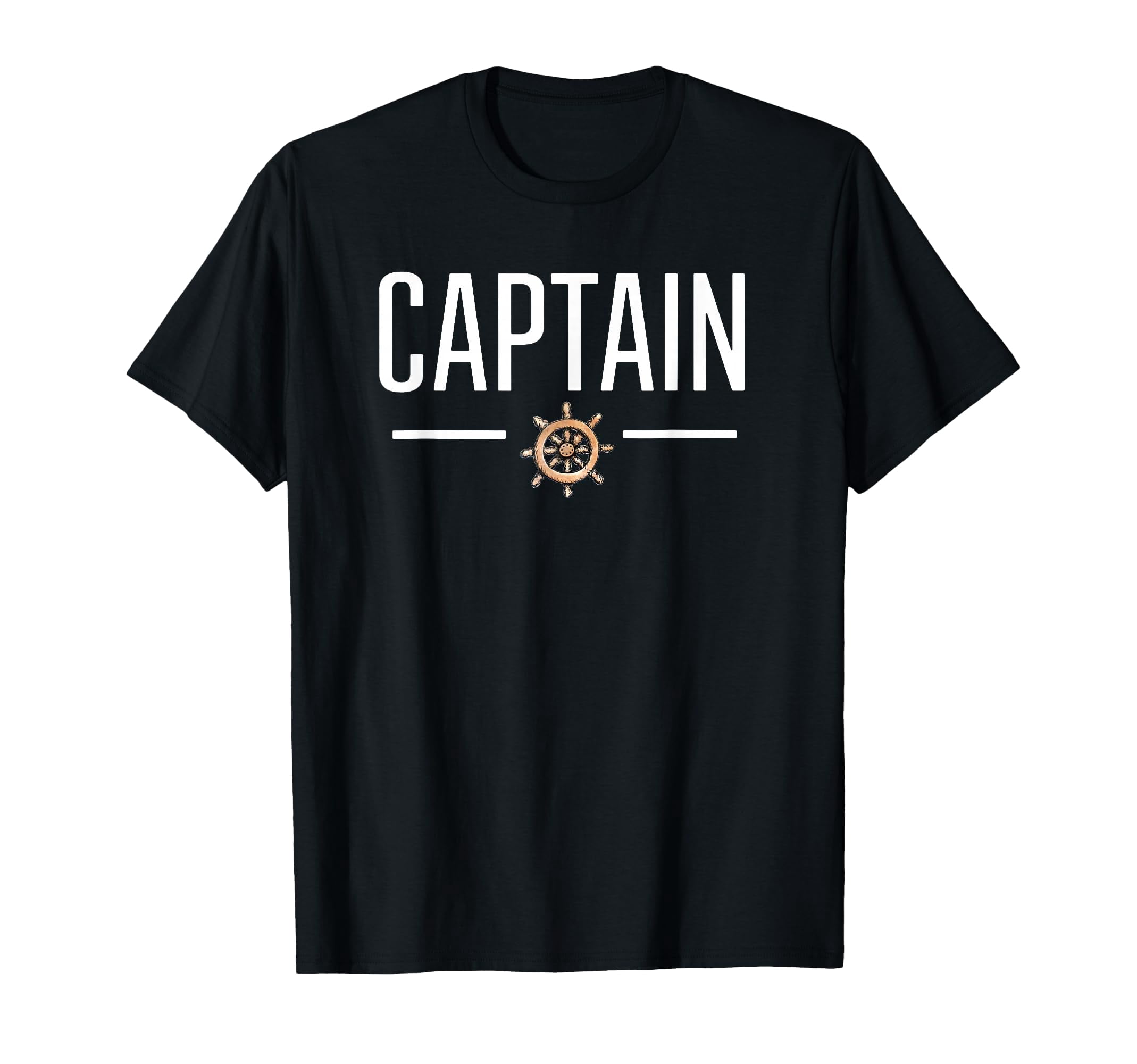 Bold Captain T-Shirt with Nautical Wheel Graphic for Boat Lovers ...