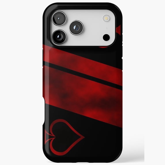 Bold Card Symbol Red Stripe Smoky Design Phone Case for iPhone 17 11 12 ...