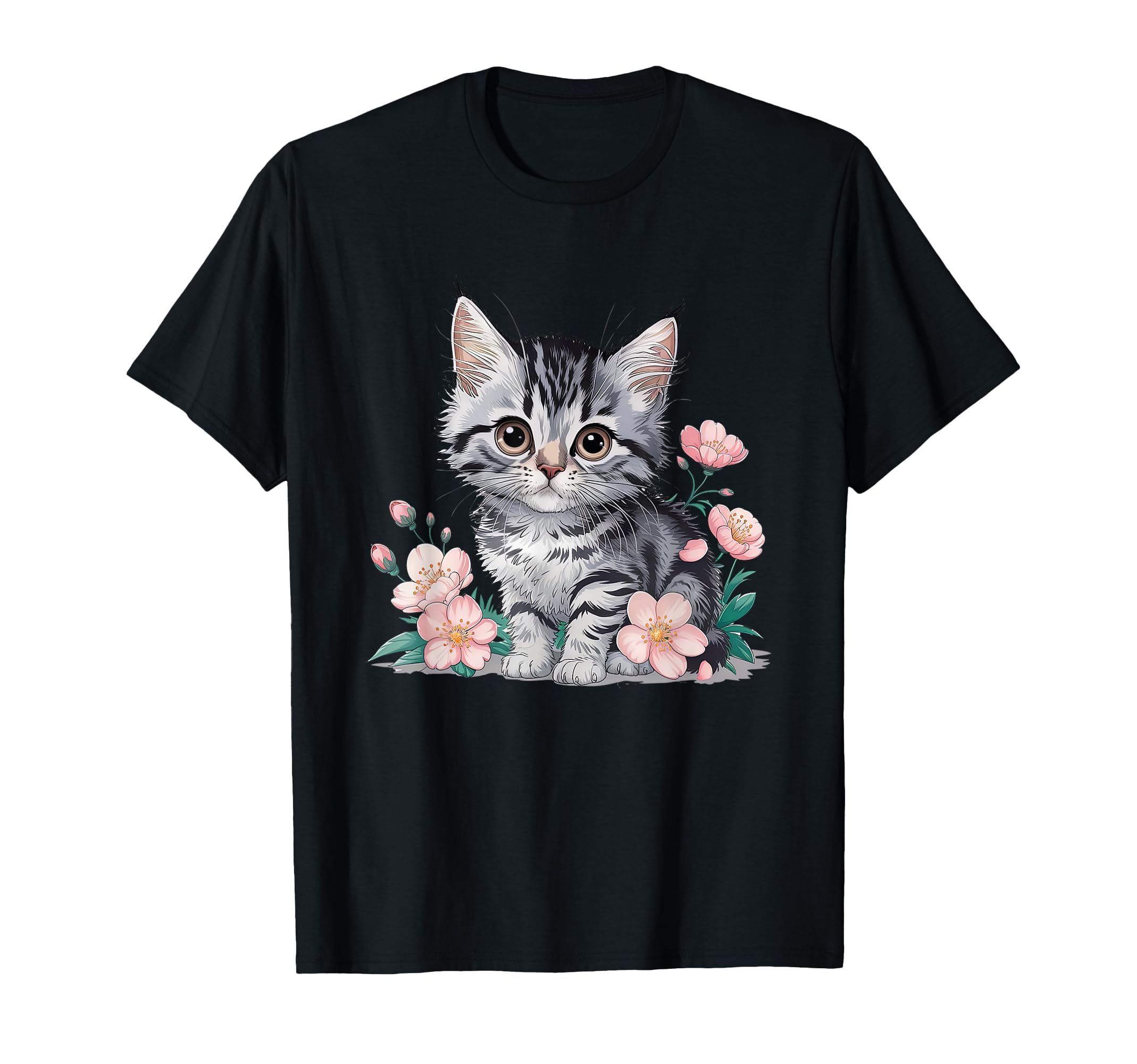 Bold Cat Lover Tee – 'RAGE CONSUMES ME' with Floral Kitten Graphic for ...