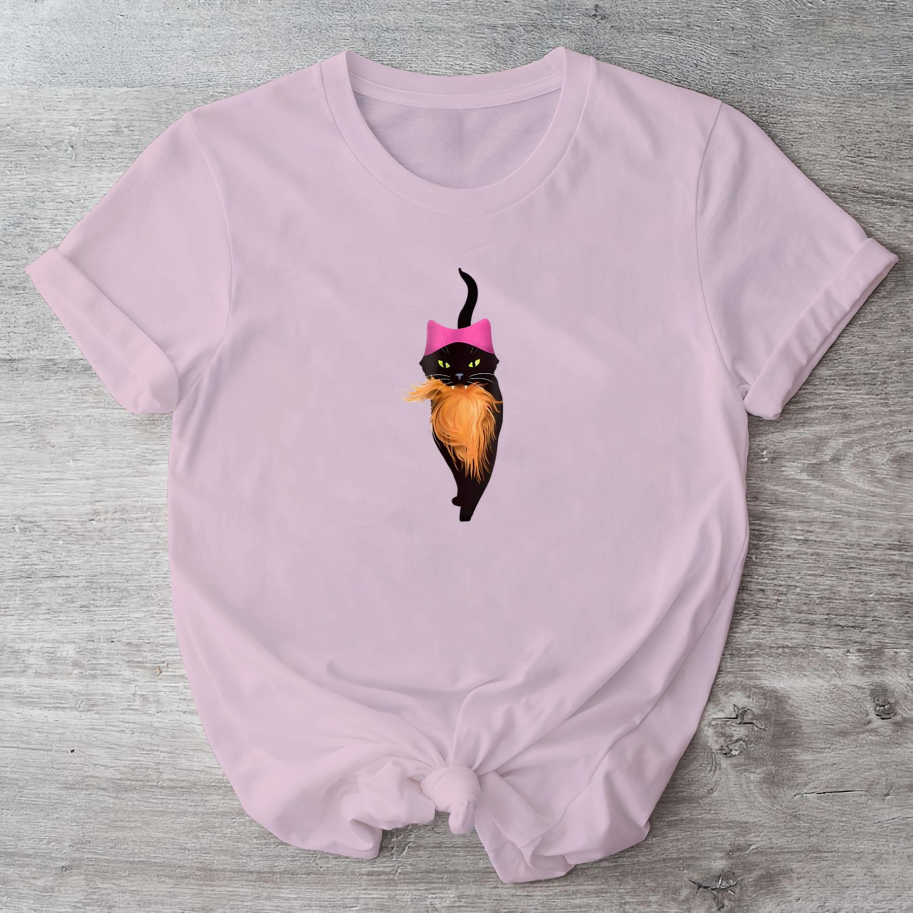 Bold Cat Statement Shirt, Feminist Humor Graphic Tee, Streetwear Style ...