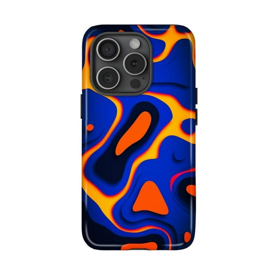 Bold Color Fluid Abstract Artistic Phone Case for 17 16 15 14 13 12 11 ...