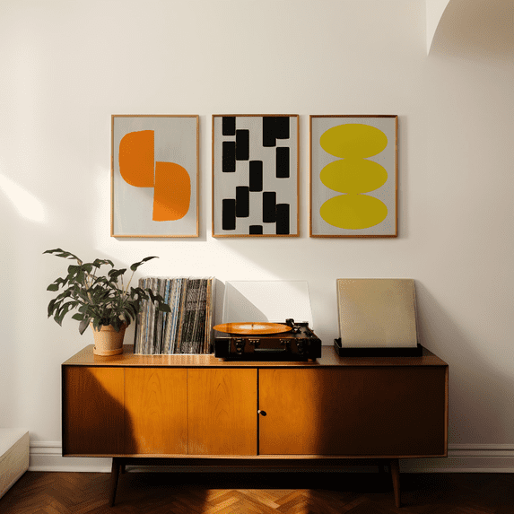 Bold Colorful Abstract Shape Gallery Poster Prints , Poster Only ...