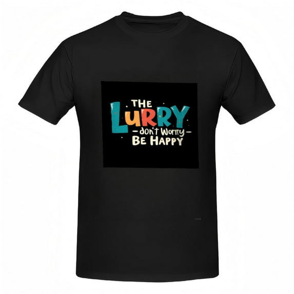 Bold Cotton Short Sleeve T-Shirt for Women - " THE LURRY - DON ' T WORRY - BE HAPPY " Colorful ...