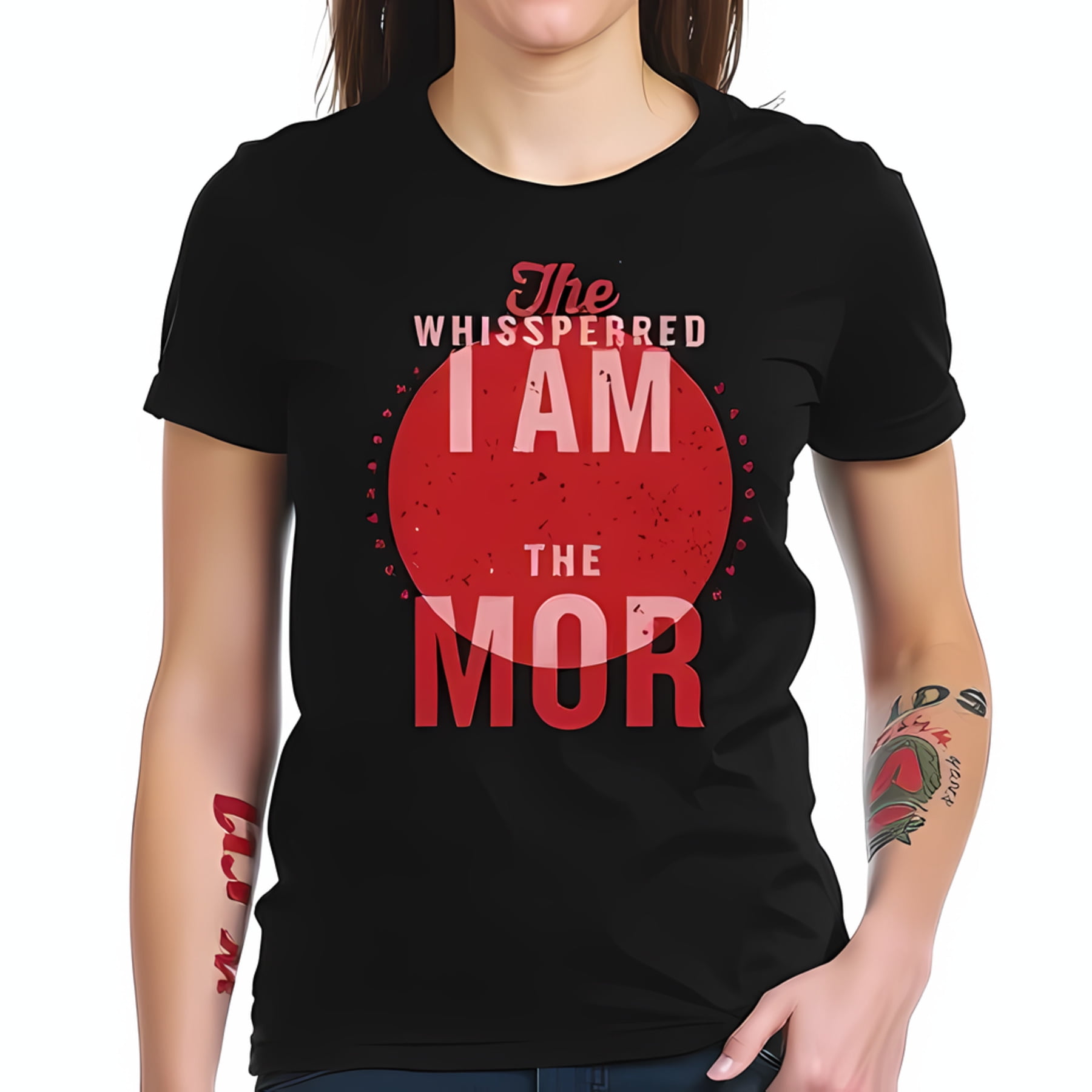 Bold Cotton Short Sleeve T-Shirt with " The Whispered I AM THE MOR ...