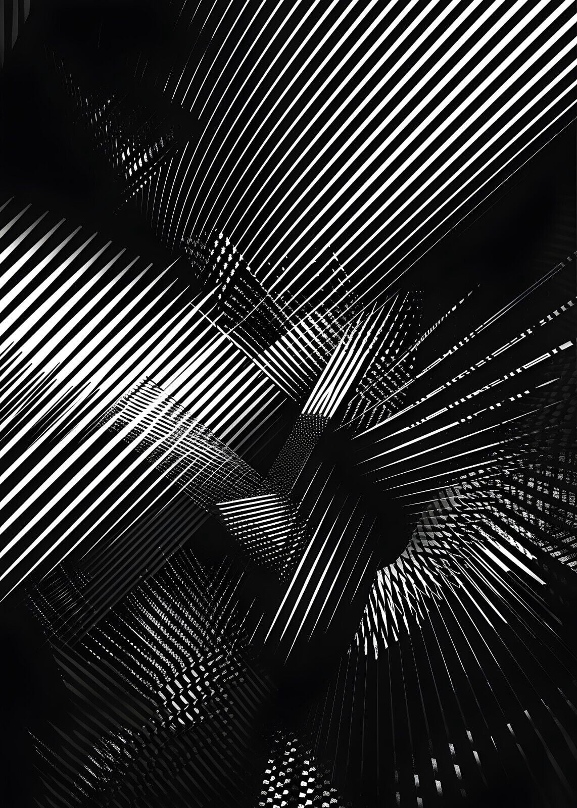 Bold Dark Modern Art Poster 24 x 36 Abstract Black Contemporary ...