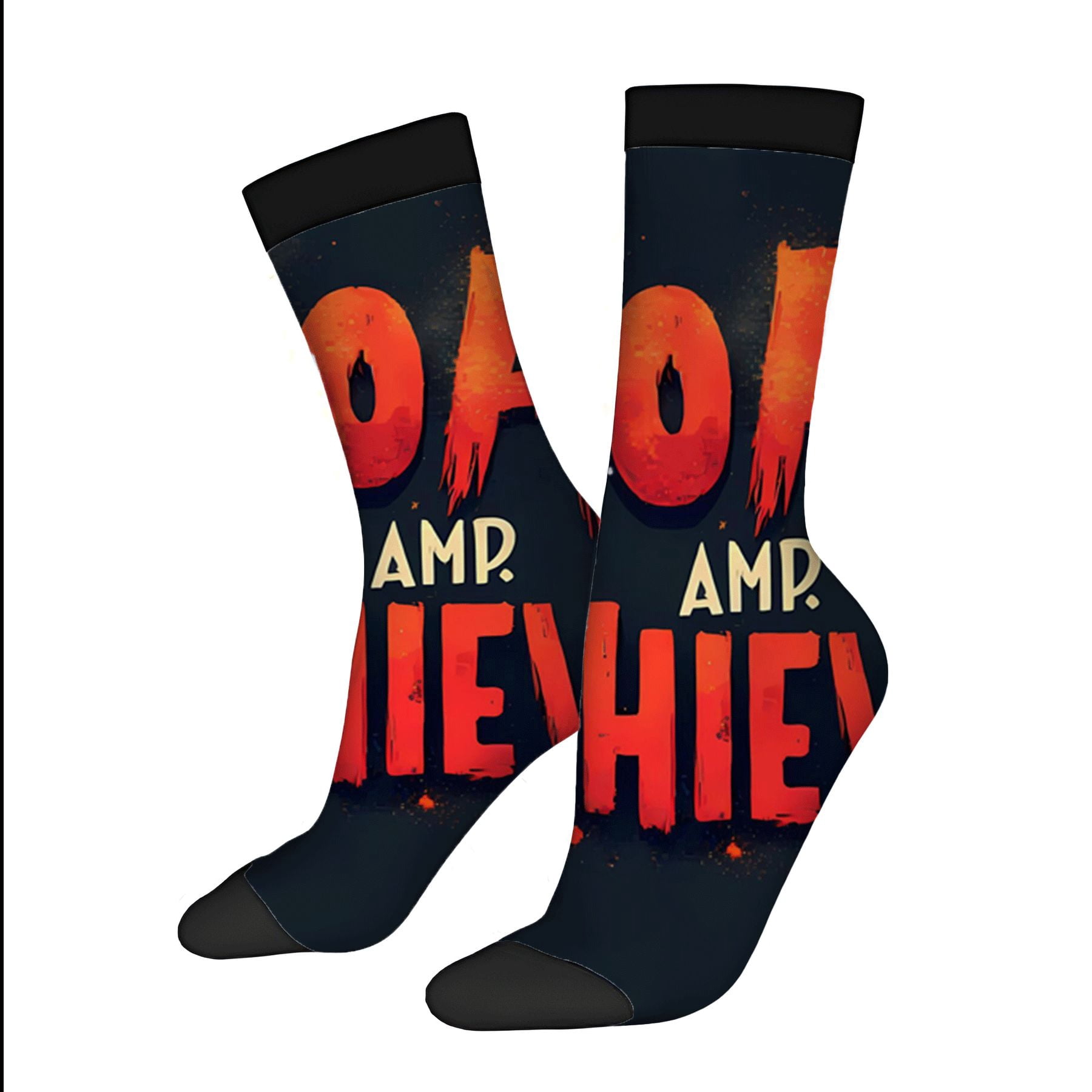 Bold Design Socks - 2 Pairs of Unisex Trendy Socks with " AMO AMEHEH ...