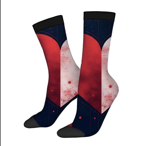 Bold Design Socks - 2 Pairs of Unisex Trendy Socks with Dark Blue ...