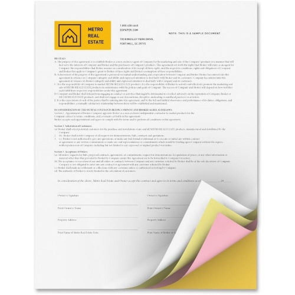 Bold Digital Carbonless Paper Letter - 8 1/2" x 11" - 1250 / Carton ...