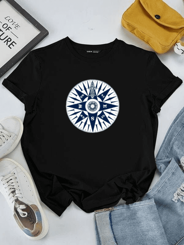 Bold Directional Map Compass Graphic Design Perfect For Modern Explorer ...