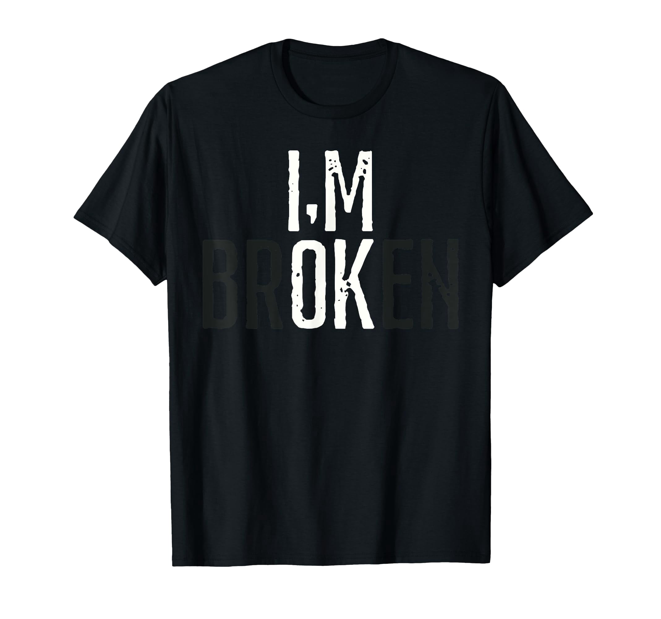 Bold Distressed Text Invisible Illness Mental Health I'm Ok T-Shirt for ...