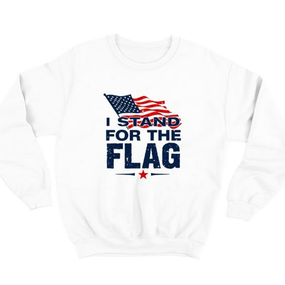 Bold Distressed USA Patriotic I Stand For The Flag Graphic Unisex ...