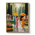 Bold Dress Colors And Umbrellas In Vintage Fashion Art Print Garden ...