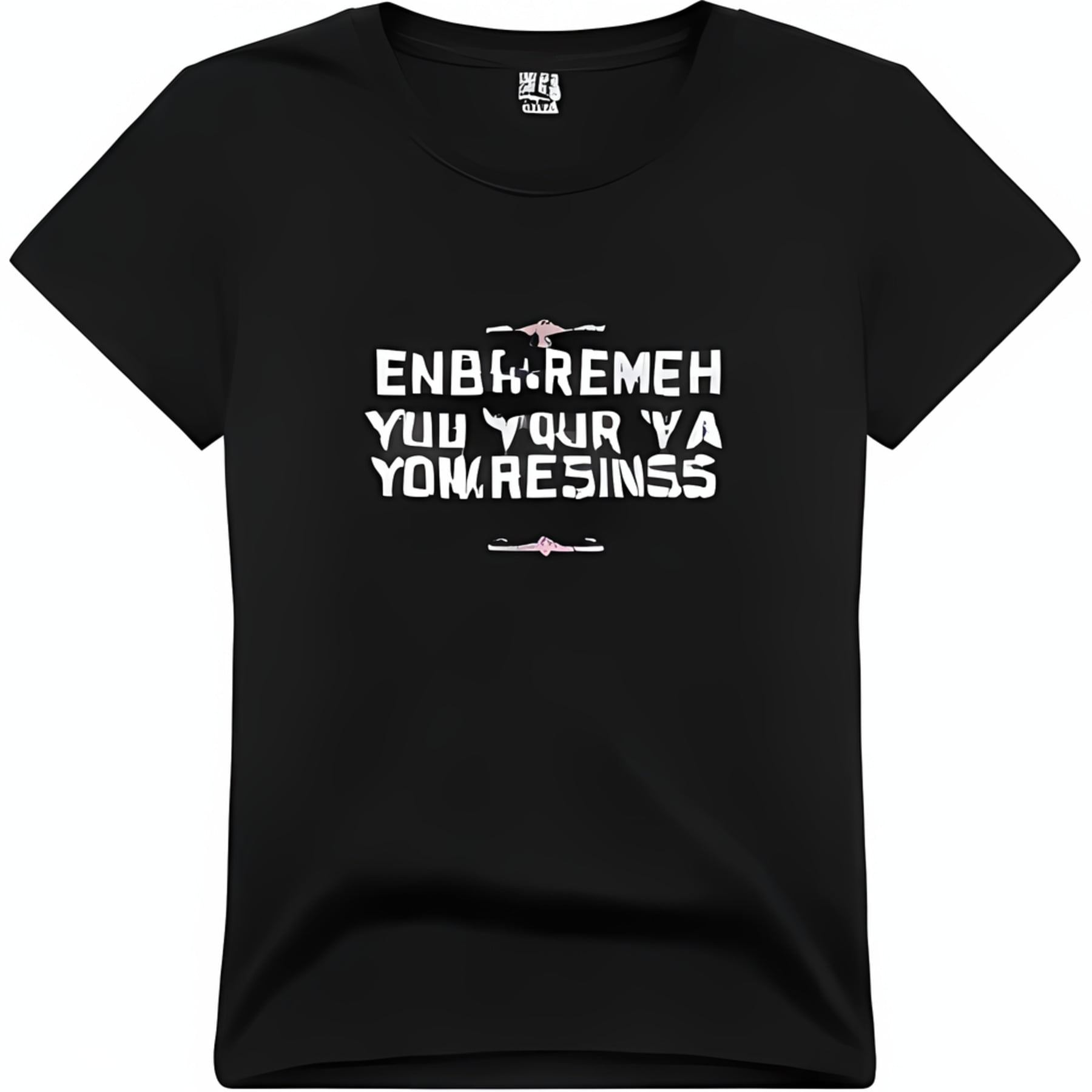 Bold 'ENYPpicture' Design Black T-Shirt with 'Your ' SubText Vector ...