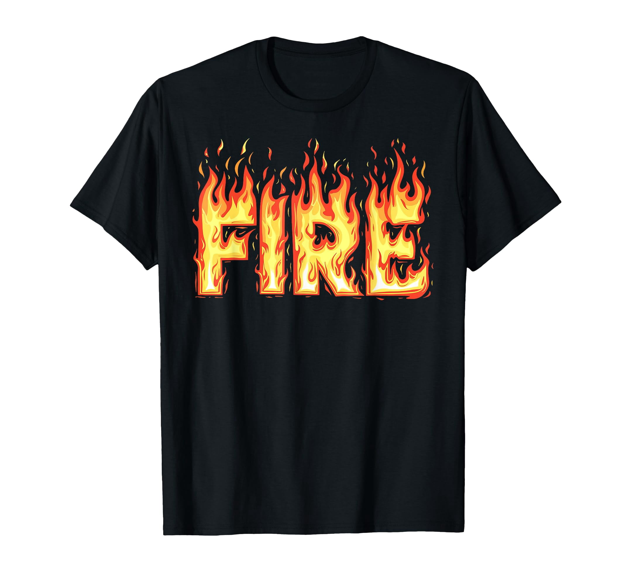 Bold Fire Flame Graphic T-Shirt for Costume Parties and Everyday Wear ...